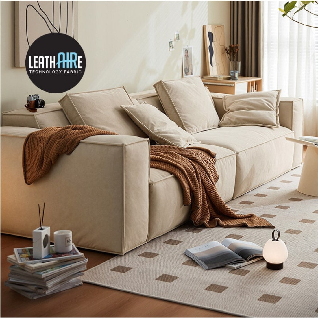 Asher Leathaire 4 Seaters Sofa (2.82m) - Pet Friendly | MUMU ...