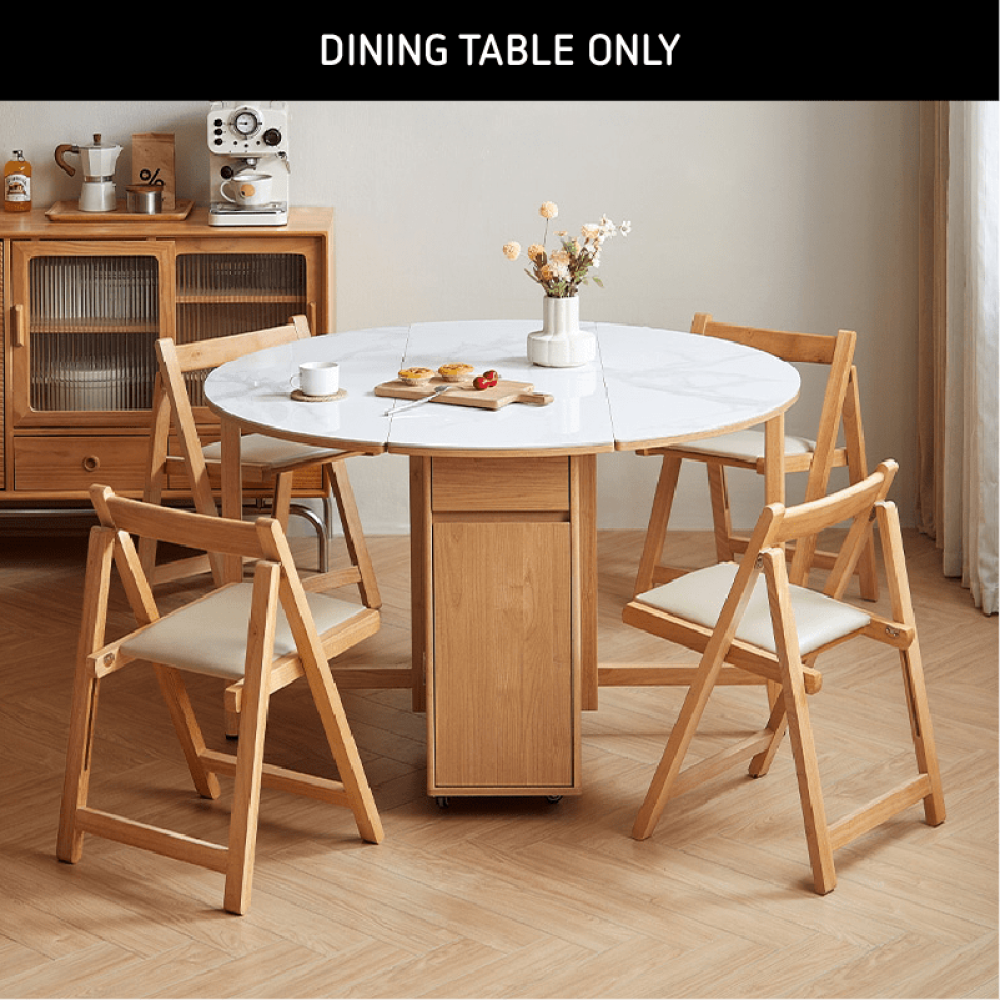 Olena Space Saving Convertible Round Dining Table (DØ1.20m)