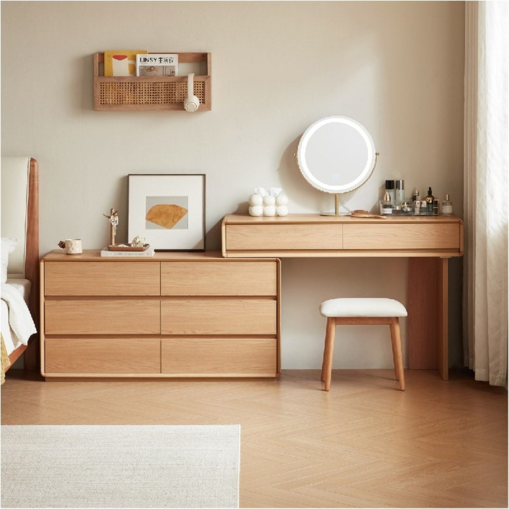 Bruno Dressing Set with Chest of 6 Drawers and Mirror | MUMU ...