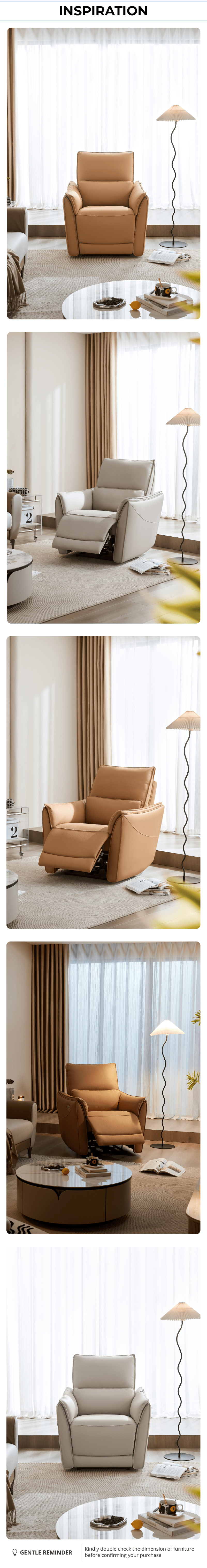 Arabell Leather Recliner Armchair - Electric | MUMU Living