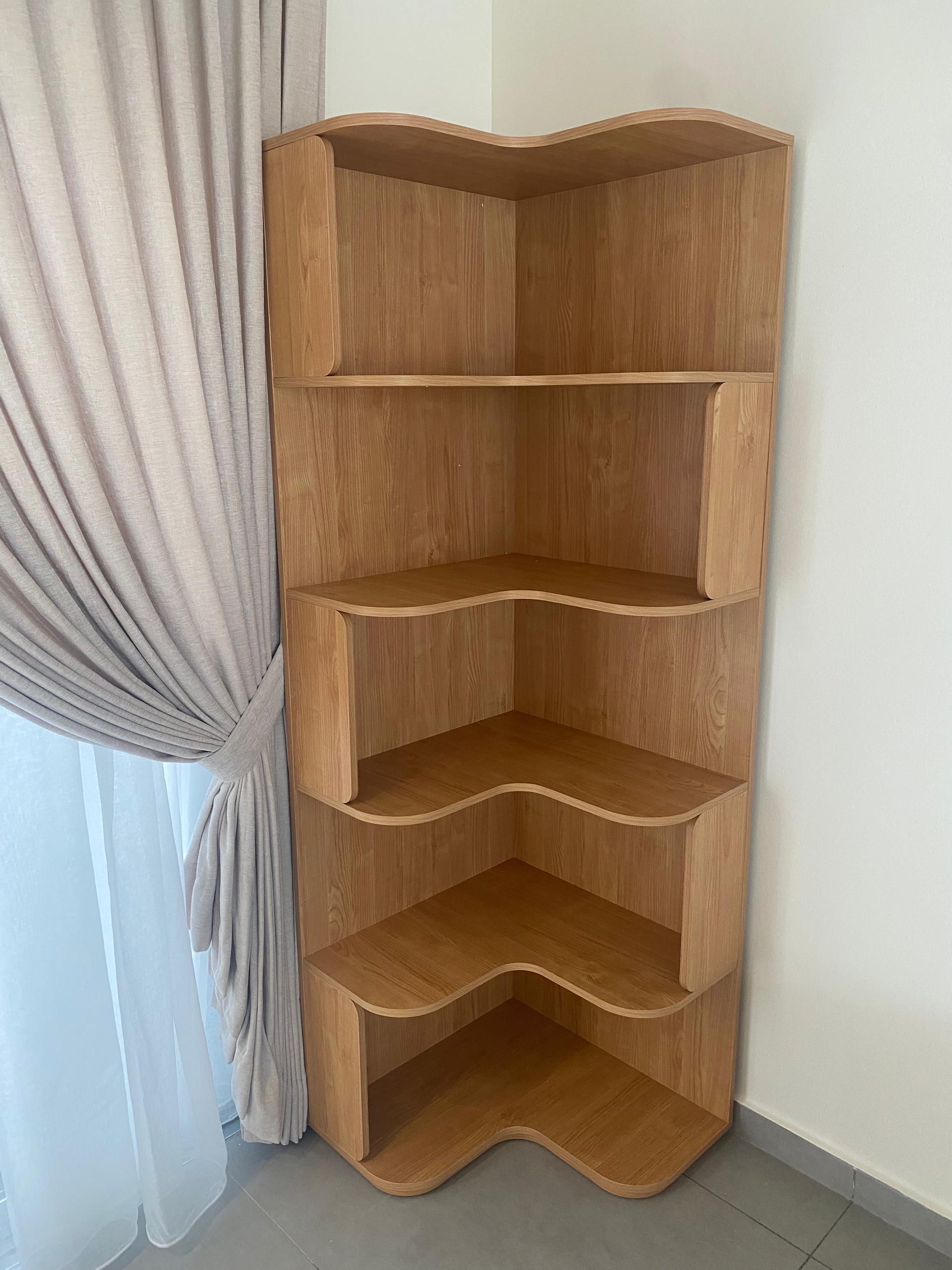 Kaira Corner L Shape Book Rack | MUMU Living