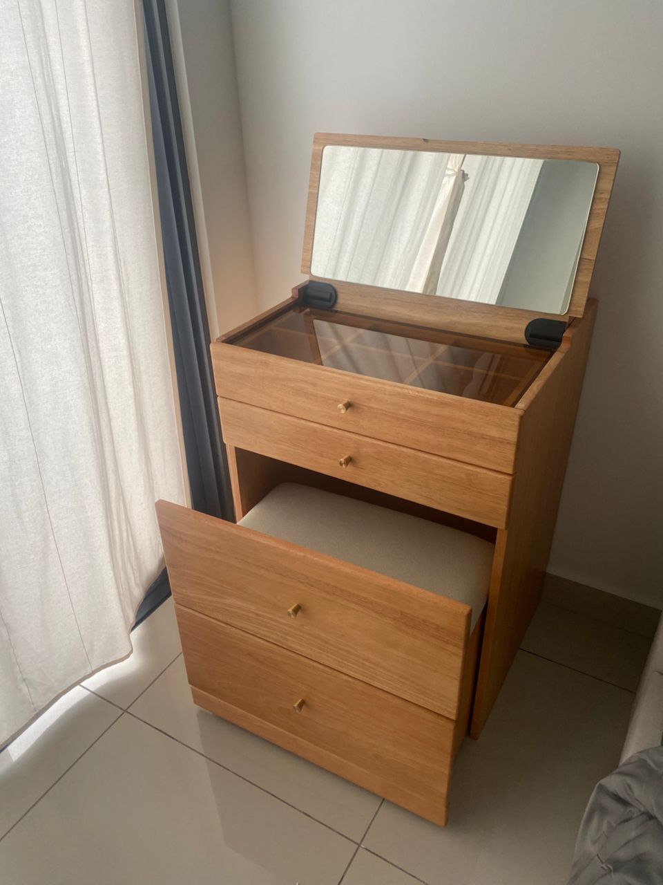 Dressing Tables & Stools : Fika Solid Wood Space Saving ...